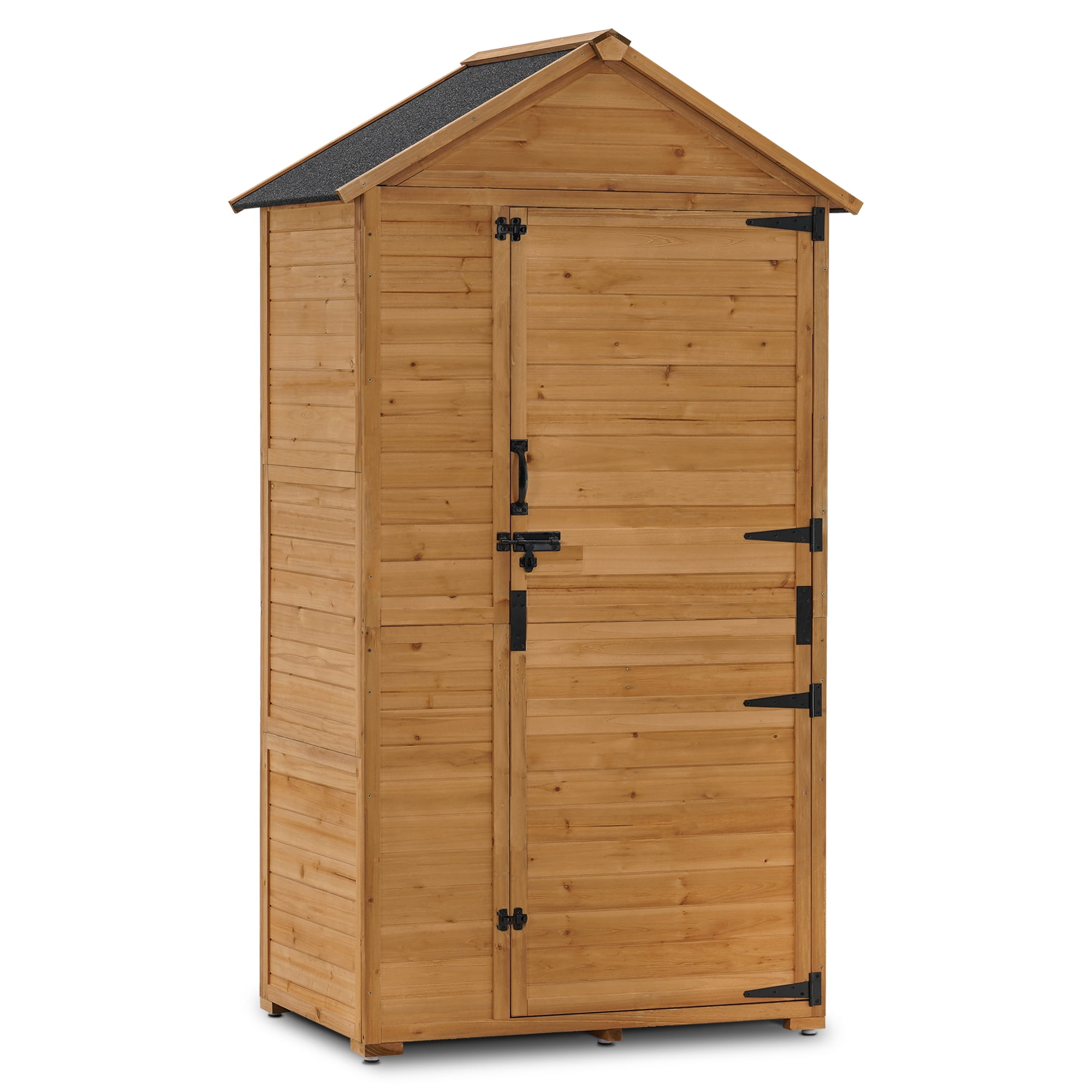 MCombo Wood Large Outdoor Tool Storage Cabinet Shed W/ 3 Shelves 1998 ...