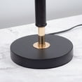 KUNJOULAM Brass Bedside Lamp, 17.7" Table Lamp with Metal Base Black ...