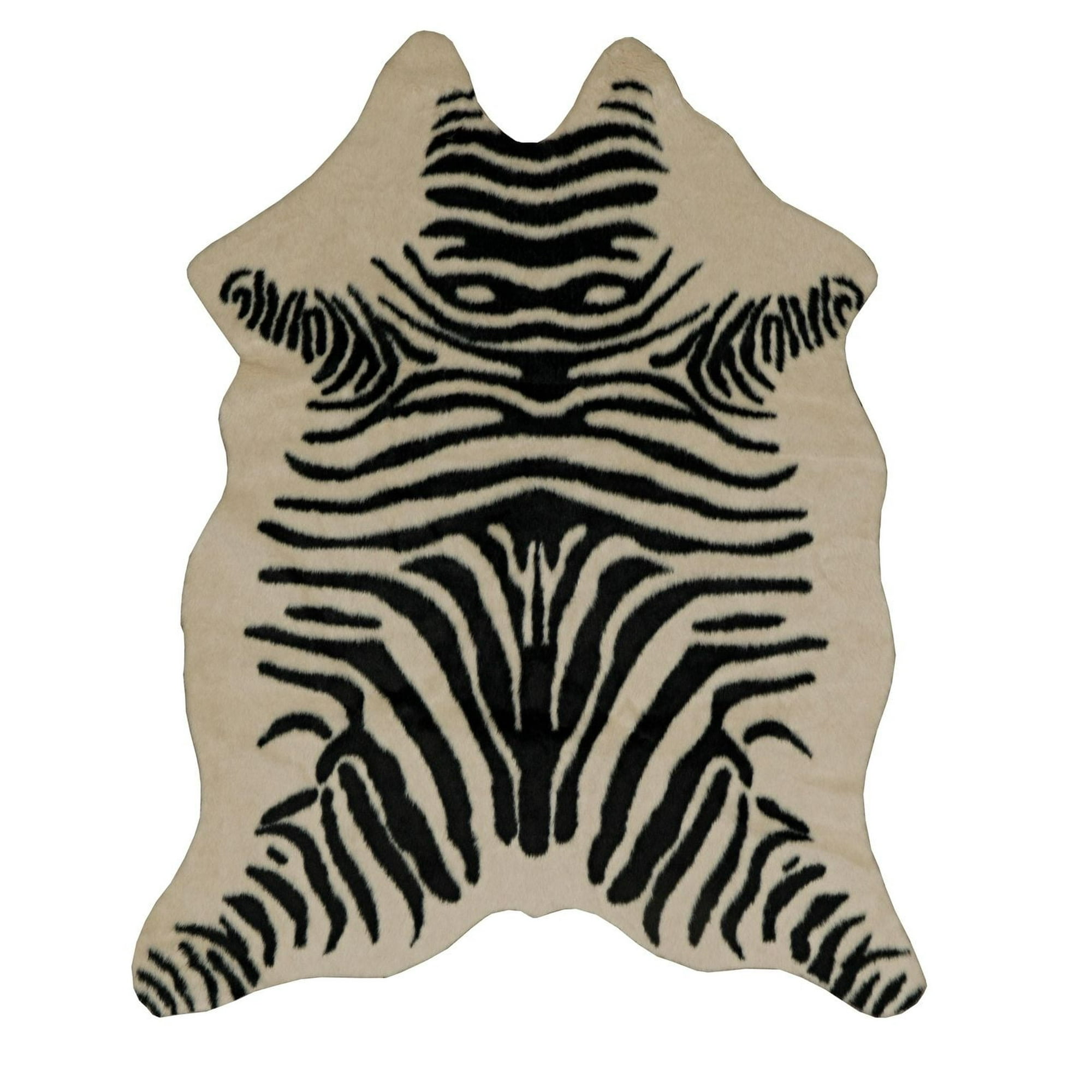 Click here for Linon Faux Cowhide Mini Ivory & Black Zebra Accent... prices