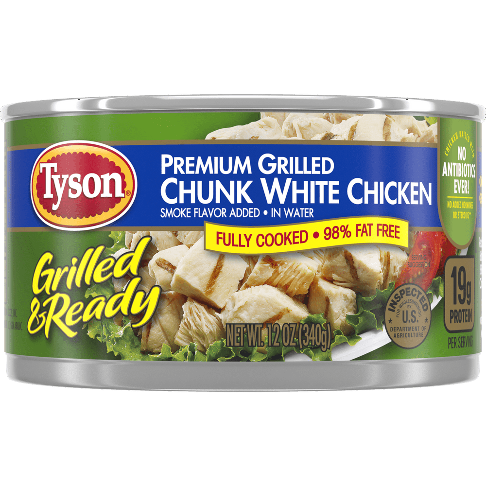 Tyson® Grilled & Ready® Premium Grilled Chunk White Chicken Breast, 12 ...