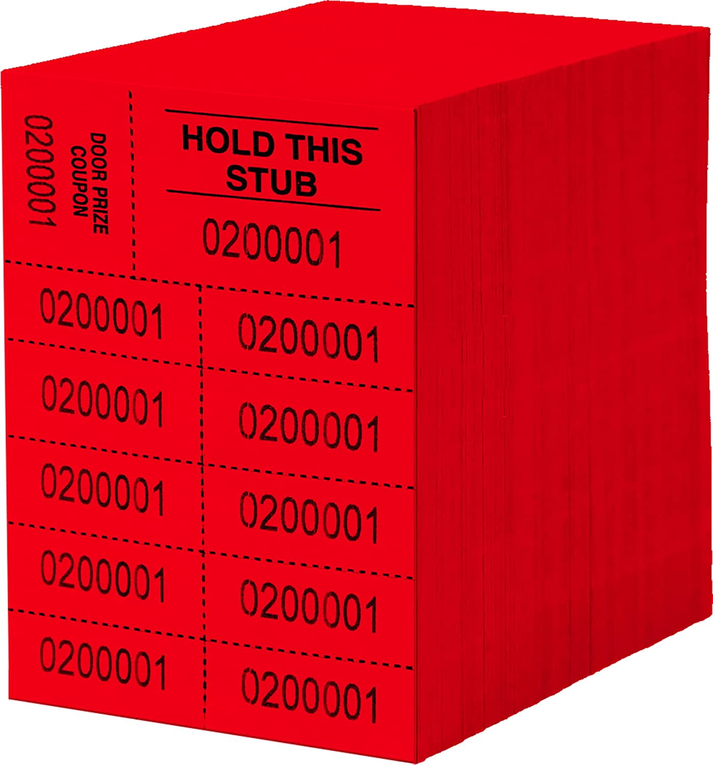 Auction Tickets - 500 Sheets - 10 Numbers per Sheet (Red) - Walmart.com