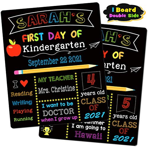 First Day School Chalkboard Reusable