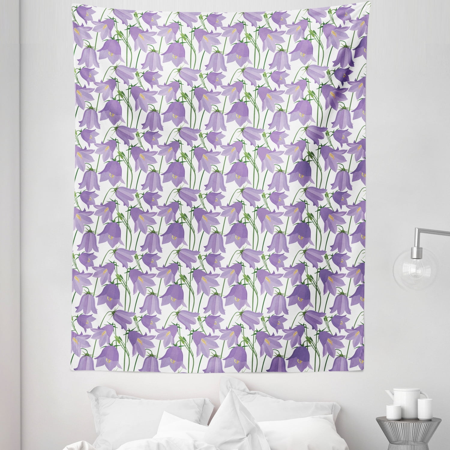 Botanical Tapestry, Burgeoning Bluebells Meadow Flowers Efflorescence ...