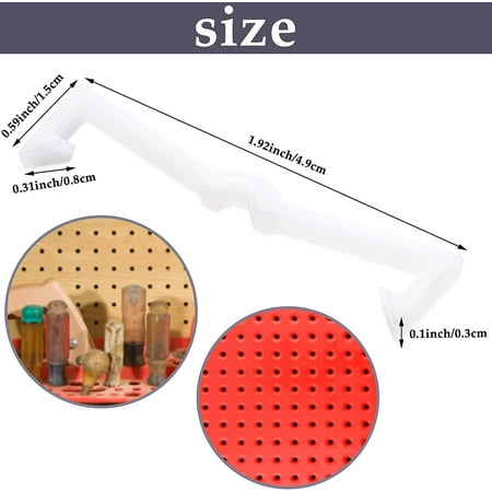 250 Pieces Peg Locks Plastic Pegboard Hook Locks Pegboard Display Hook ...