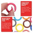 120 Pcs Keychain Rings Iron Round Spring Rings Colorful DIY Spring ...