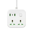 White Fast Charging Smart Socket with 2-Port, 2USB, and Type-C - 2 ...