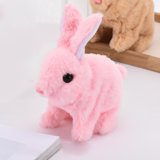 Techinal Electric Rabbit Toy Plush Bunny Battery Operated Hopping ...