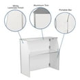 Flash Furniture 4' Foldable Outdoor Bar - White Laminate Amara Patio ...