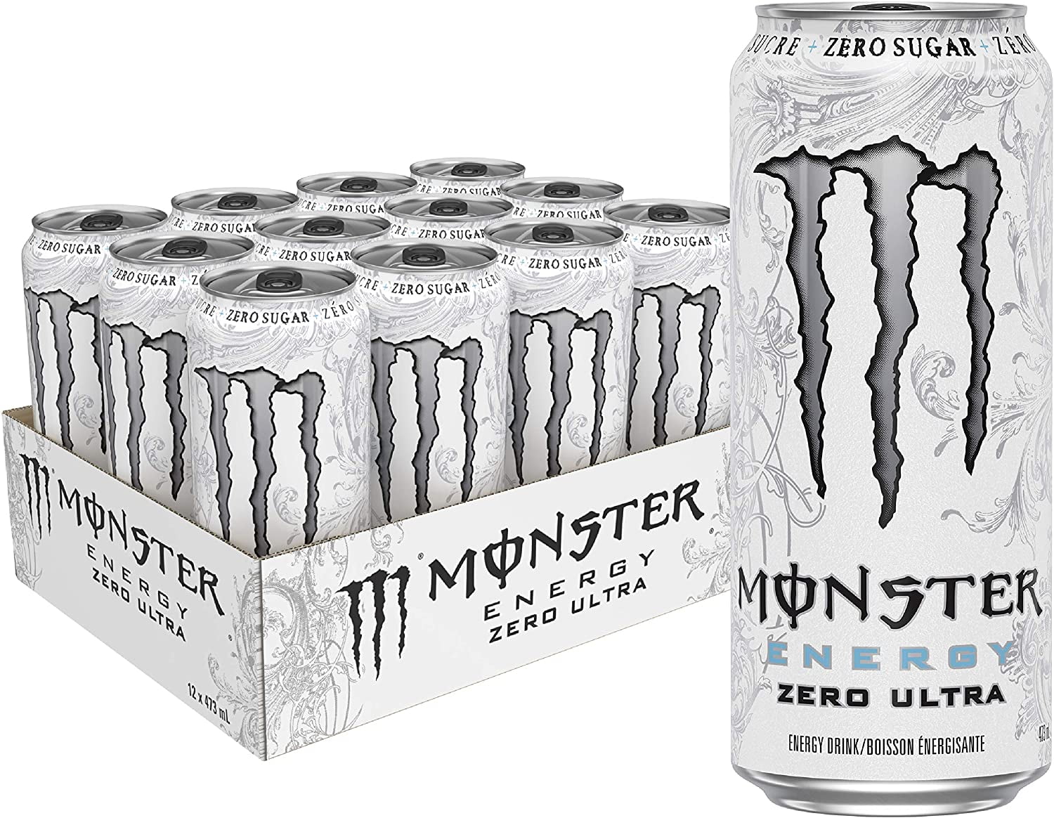 Monster Energy Drink, Zero Ultra, 473mL Cans, Pack of 12 | Walmart Canada