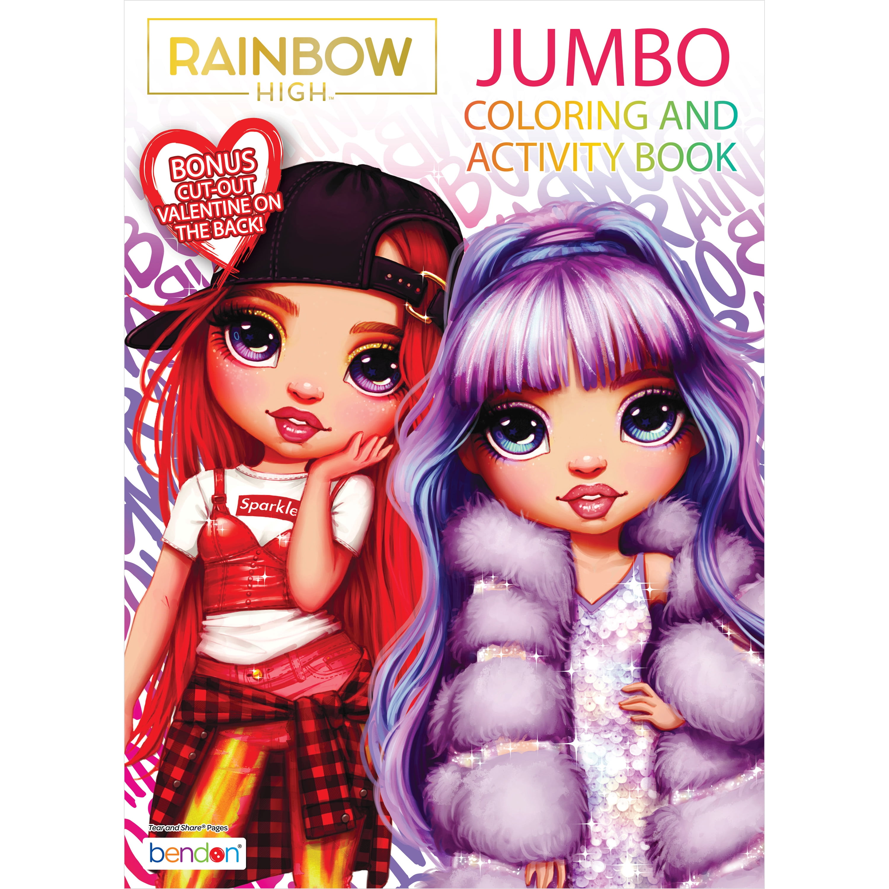 Rainbow High Valentine's Day 64 Page Coloring Book, Paperback – Walmart ...