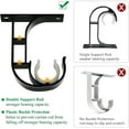 4 Piece Ceiling Curtain Rod Bracket 1 Inch Aluminum Alloy Support ...