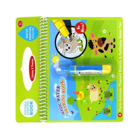 Children Water Reveal Coloring Book Writing Painting Kids Drawing book ...