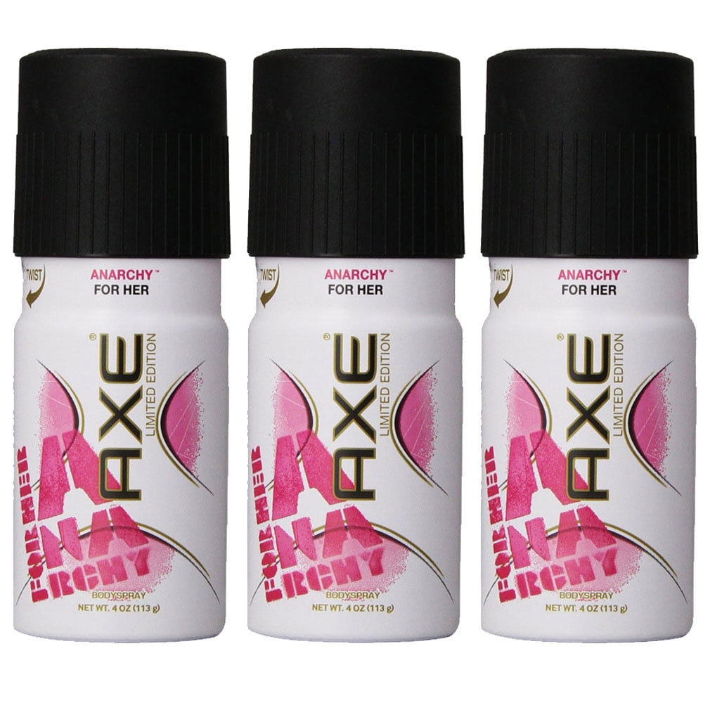 Pack of (3) Axe Bodyspray Female Anarchy 4 Ounces - Walmart.com