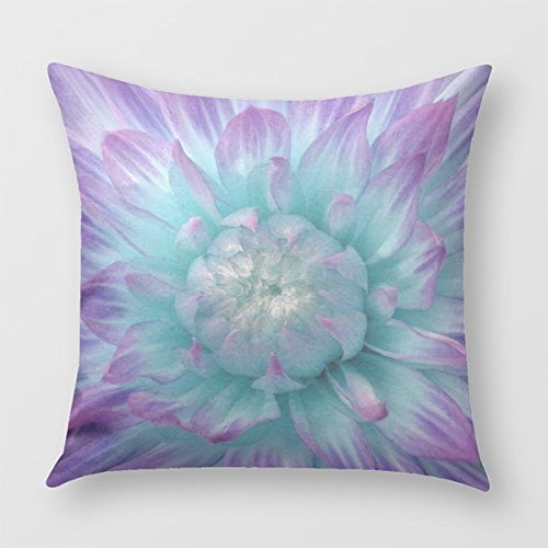 Click here for Qifeiha Purple And Aqua Colored Dahlia Pillowcase... prices