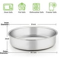Vesteel 8 Inch Round Cake Pans Set of 3 Stainless Steel Layer Baking ...