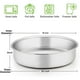 8 inch Cake Pan Set of 3, VeSteel Stainless Steel Round Layer Cake ...