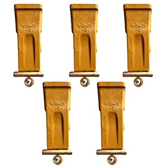 5 PCS 1U3452 9w8452 J450 Tiger Bucket Tooth,8E0468 pin ,8E8469 sleeved ...