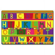 Eric Carle Elementary Pink Alphabet Kids Area Rug Pink/Blue, 6'6"x9'5 ...