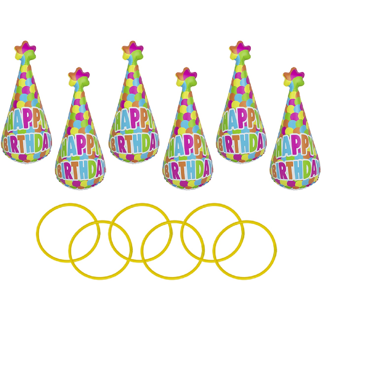 Pool Master 17" Inflatable "Happy Birthday" Party Hat Ring Toss ...