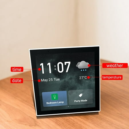 Tuya Bedroom Digital Display Touch Screen Intelligent Scenes Central ...