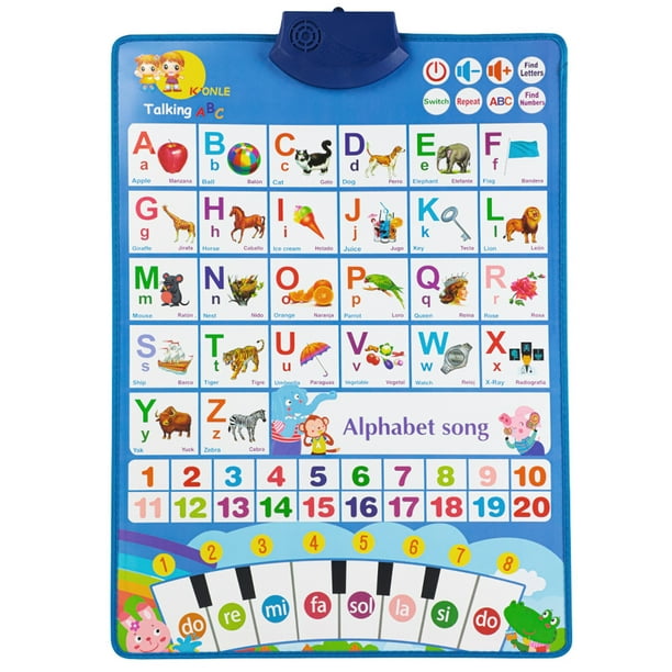 Adofi Electronic Interactive Alphabet Wall Chart, Talking ABCs/123s ...