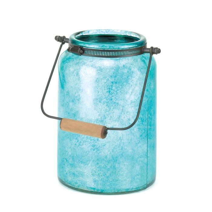 Gallery Of Light Blue Jar Candle Lantern - Walmart.com