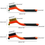 Saim Wire Brush Set with Curved Handle Grip,Wire Brush Set,Nylon/Brass ...