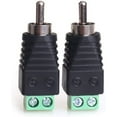 Rca Plug Adapter Terminal Block, Rca To Av Block Screw Connection ...