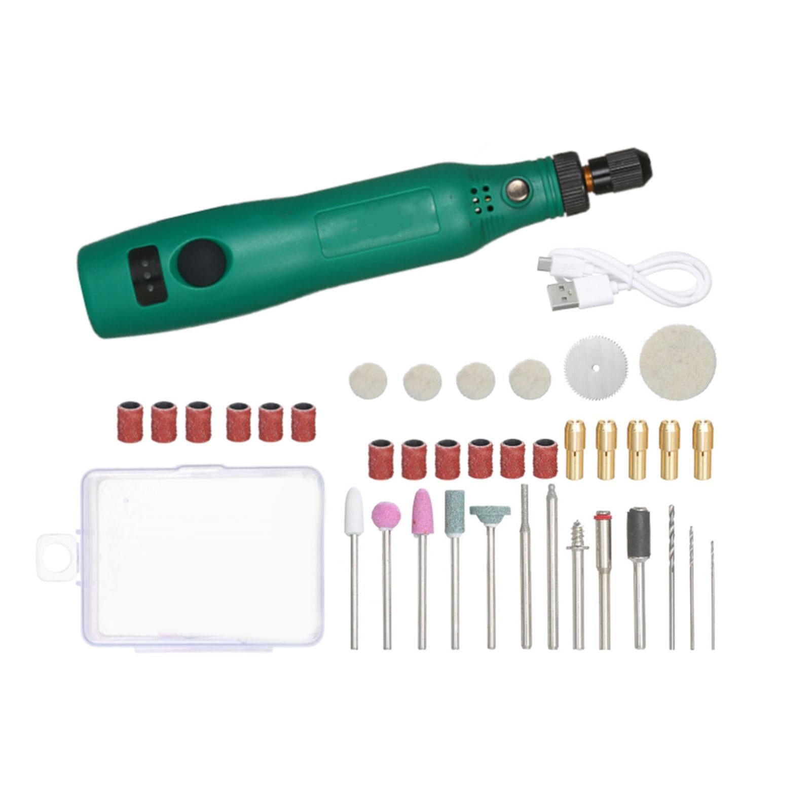 3 Speeds Engraving Pen DIY Tool Set USB Charging Rotary Tool Mini ...