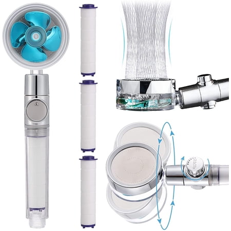 Fan Shower Head Handheld Spinning Shower Head Turbocharged Propeller ...