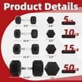 FlexWave Rubber Encased Hex Dumbbell Set – 70LB/80LB/90LB/110LB/120LB ...
