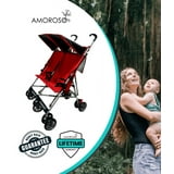 AmorosO 4232 Twin Umbrella Stroller - Red with Black - Walmart.com