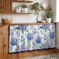 Blue Purple Spring Floral Cabinet Curtains 32"W x 55"L,Dustproof Sink ...