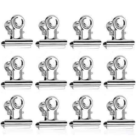 Metal Clips, 50Pcs Metal Hinge Clips, 22mm Paper Clip, Silver Binder ...