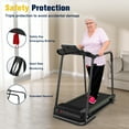 HAPYCITY Folding Treadmill with Long Handrail 2.25HP for Senior ...