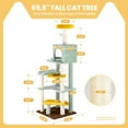 65.5 Inch Sunflower Tree Tower Multi-Level Condo with Plush Posts ...