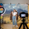 Western Cowboy Horse Photography Backdrop 7x5FT, Grasslands Blue Sky ...