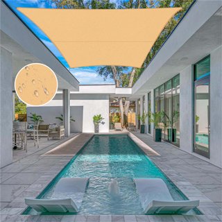 WORKPOINT Rectangle 18'x24' Patio Sun Shade Sail, Shade Canopy -Sand ...