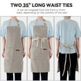 NLUS 2 Pack Striped Chef Polyester Kitchen Aprons for Women Men with 2 ...