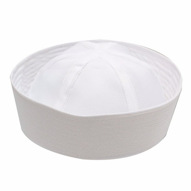 White Doughboy Navy SAILOR Fishing Marine Popeye Costume Hat Cap ...