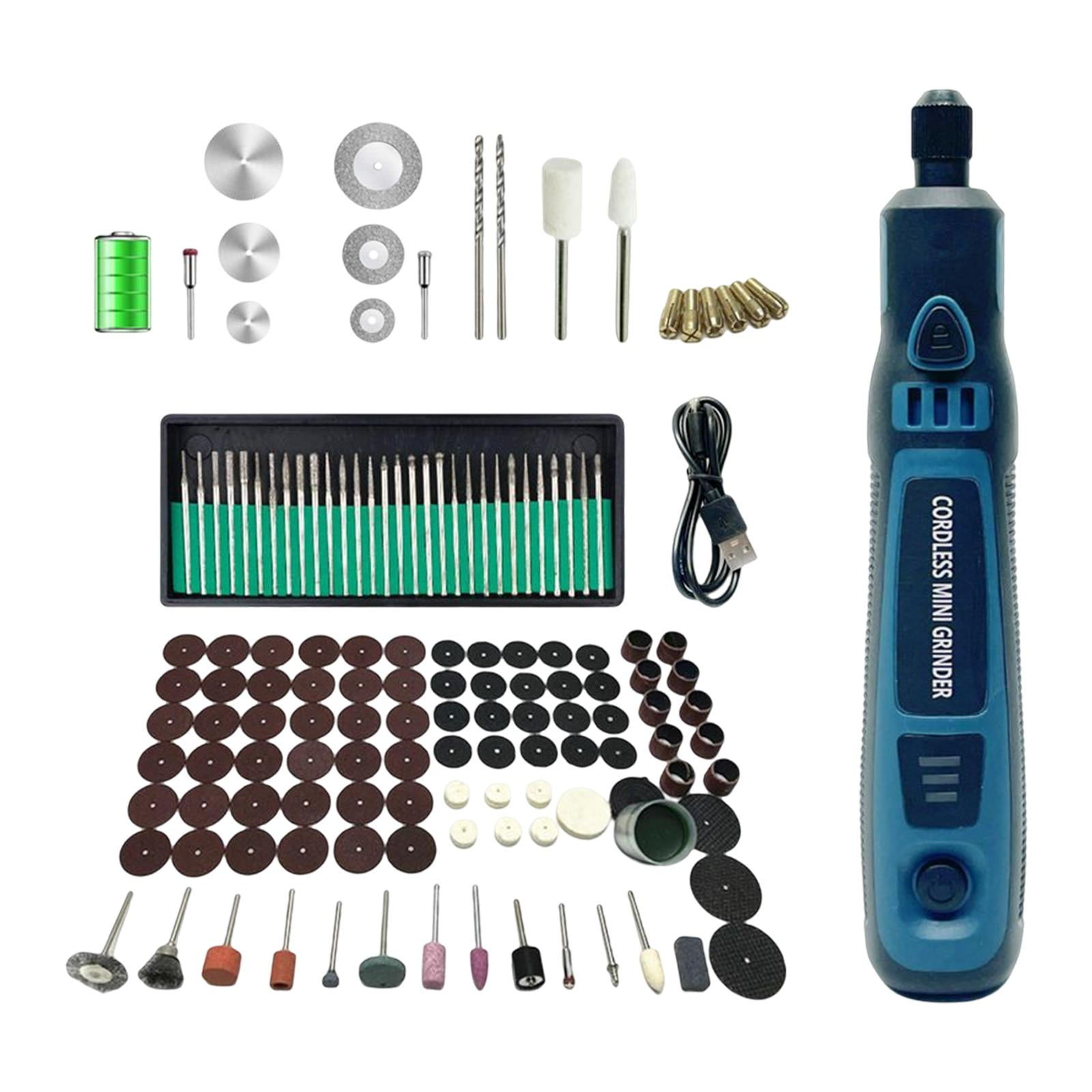 Portable Mini Drill Grinder USB Rechargable with Accessories Drill Tool ...