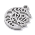 20pc Anti-304 Stainless Steel Pendants Laser Cut Moon Phase Charm ...