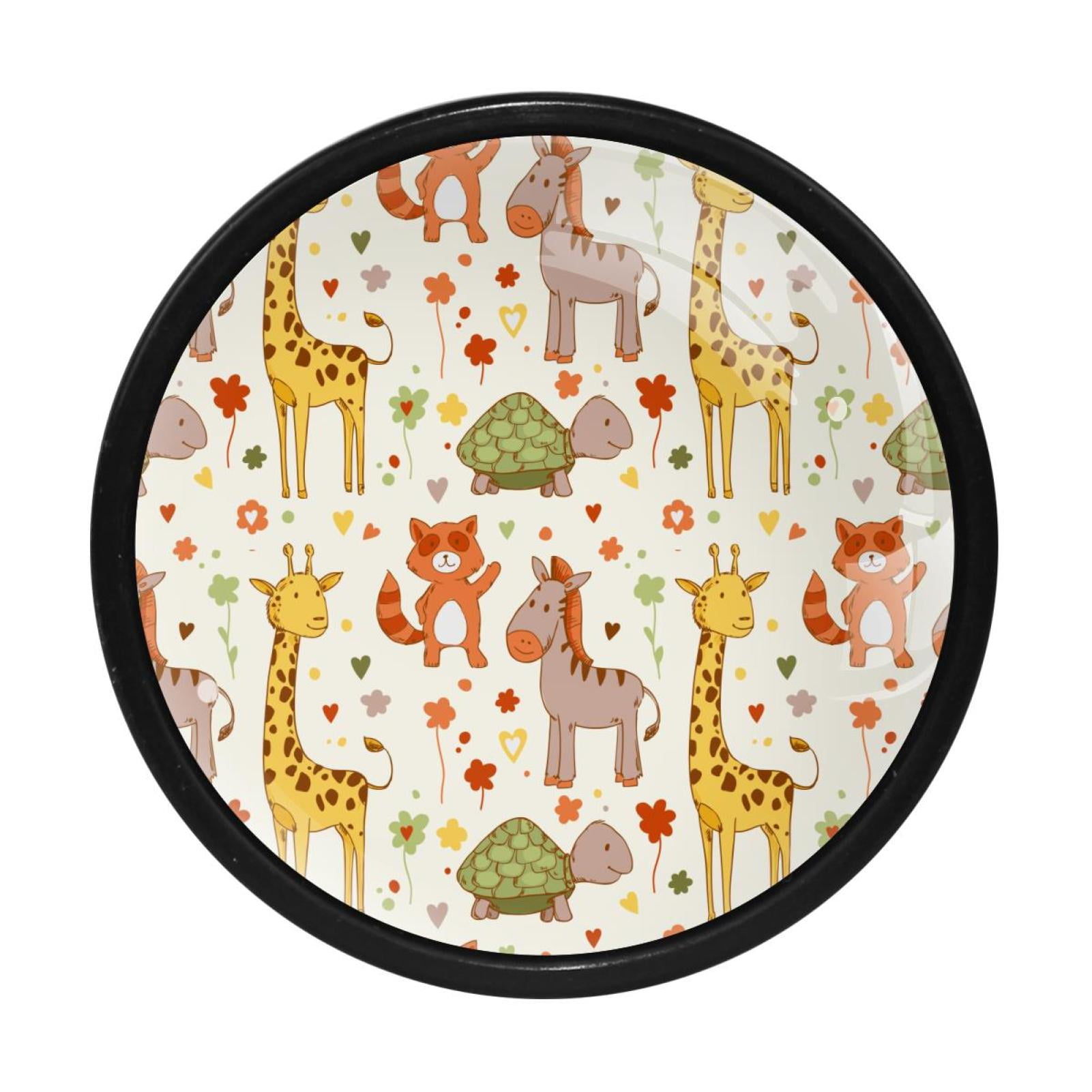 4 Pcs Africa Zoo Animals Knobs for Kitchen Cabinet Cupboard Dresser ...