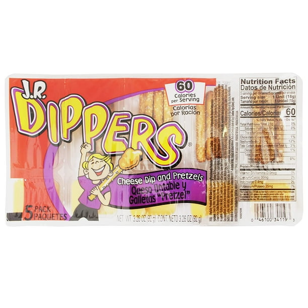 J.R. Dippers Cheese Dip & Pretzel Sticks Snacks (1 Pack) - Walmart.com