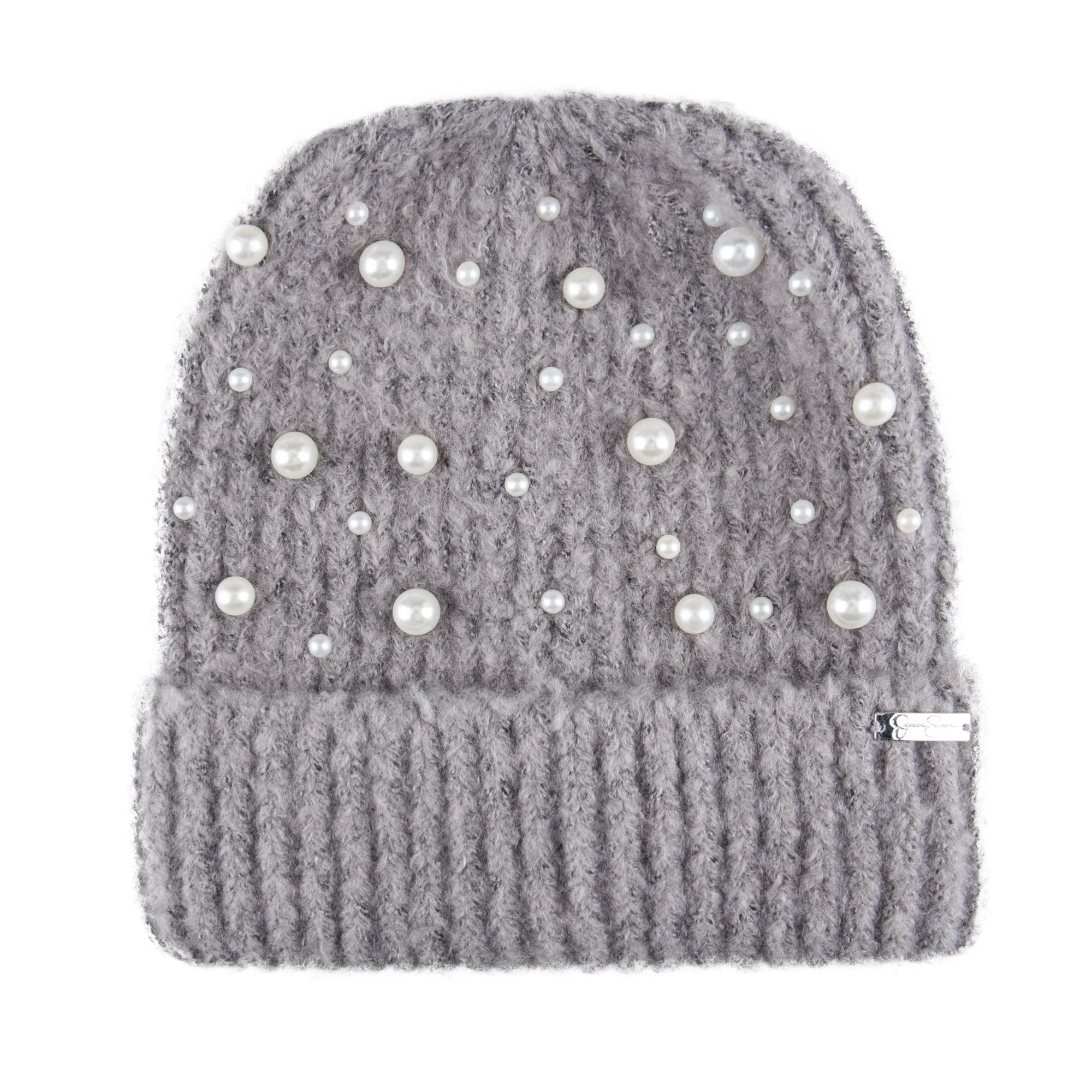Jessica Simpson Women's Pearl Knit Cuffed Beanie Hat - Walmart.com