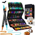 30/60/120-Color Dual Tip Acrylic Paint Marker Set – Waterproof Quick ...