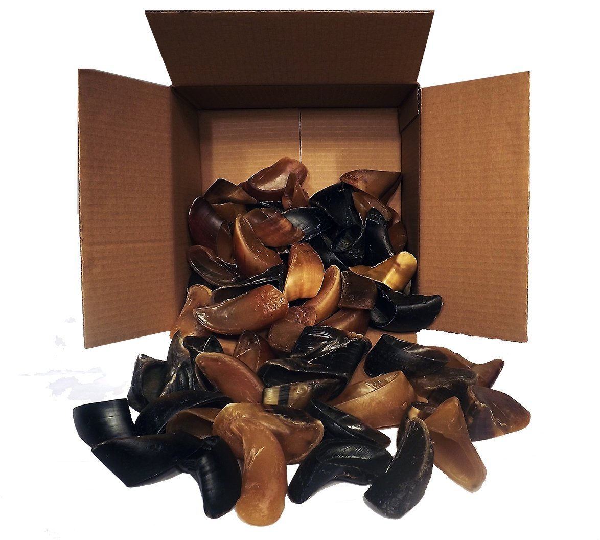 Smoked Cow Hooves | 50 Pack | 100% Natural Dog Dental Treats | Beef ...