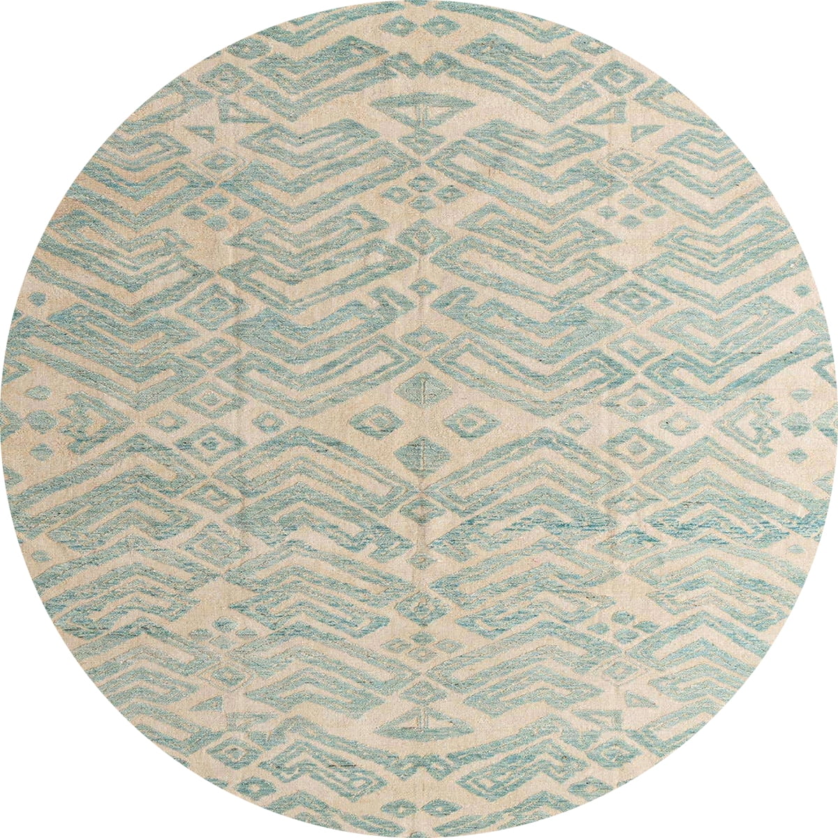 Ahgly Company Indoor Round Abstract Sage Green Abstract Area Rugs, 6 ...