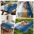 Abstract Haze Blue Gradient Table Cloth 52x70in, Waterproof Rectangle ...