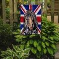 Black and Tan Coonhound with English Union Jack British Flag Garden ...